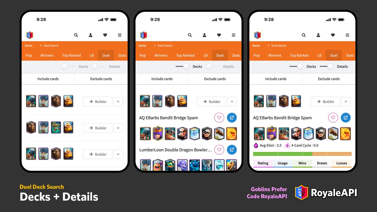 Duel Deck Search - Clash Royale News Blog - RoyaleAPI